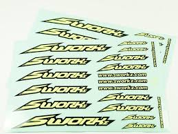 SWORKz Speed Logo Sticker (PushBar)(FY)(2pc) - REDS RC